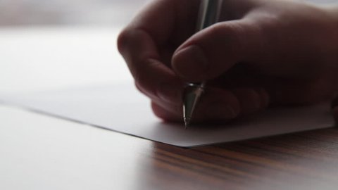Hands Woman Writing On Piece Paper Stock Footage Video (100% Royalty ...