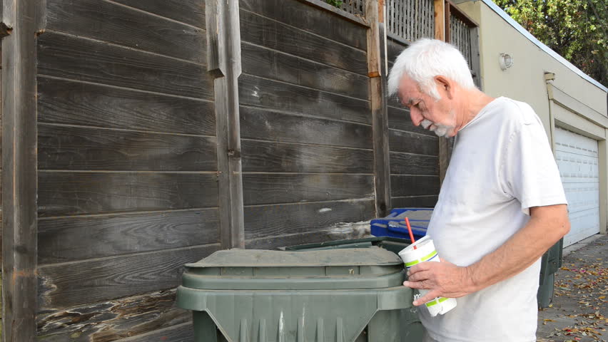 footage homeless man going through garbage Stock Footage Video (100% ...