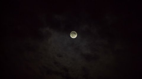 full moon rising night sky seen Stock Footage Video (100% Royalty-free ...
