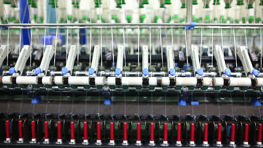 Modern Yarn Factory Working Stock Footage Video (100% Royalty-free ...