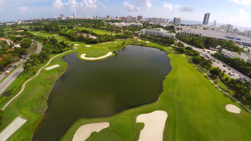 Aerial 4k Video Golf Course Stock Footage Video (100% Royalty-free ...