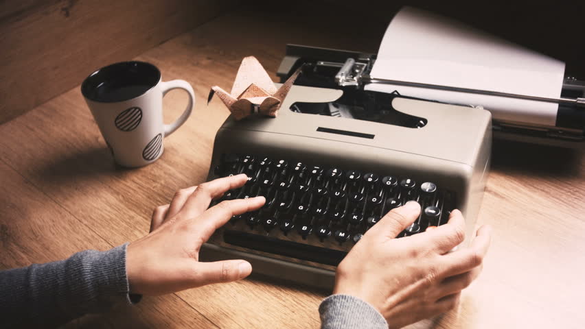 my old typewriter back some retro Stock Footage Video (100% Royalty ...