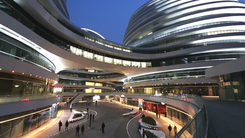 Galaxy Soho Shopping Mall Beijing 스톡 동영상 비디오(100% 로열티프리) 7697461 ...