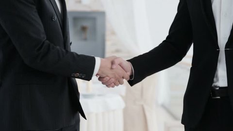 Handshake Both Hands Normal Handshaking Handshaking Stock Footage Video ...