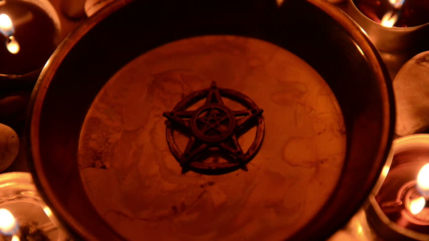 ancient pentagram burning altar Stock Footage Video (100% Royalty-free ...