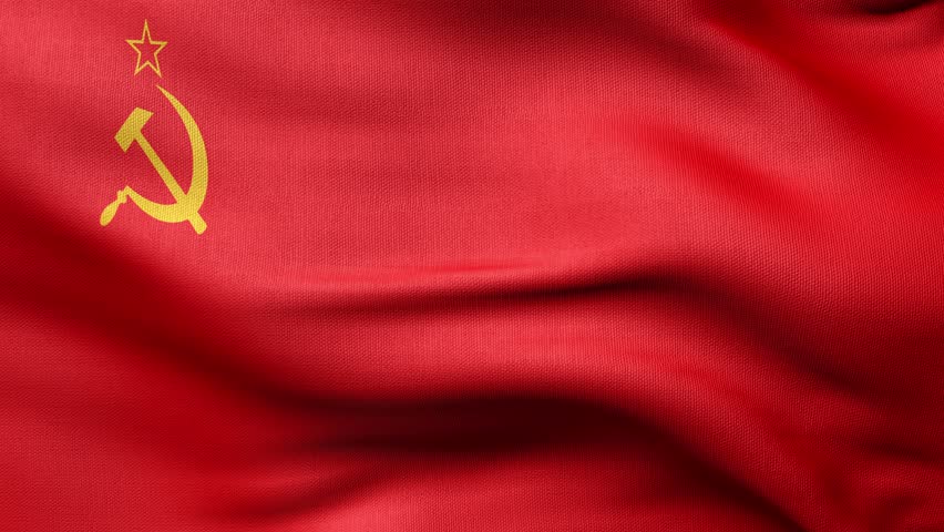 soviet union ussr flag waving seamless Stock Footage Video (100% ...