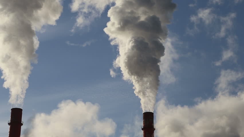 Smoke Stacks at Coal Burning Stock Footage Video (100% Royalty-free ...