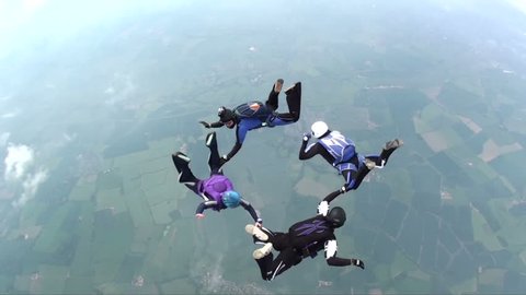 Skydiving Holding Hands Friends Stock Photo 471753086 | Shutterstock