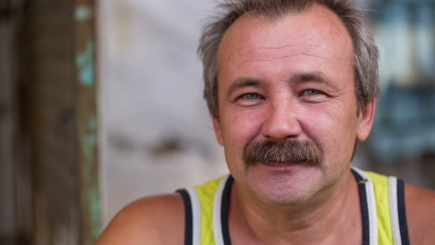 Man with Mustache Smoking Stock Footage Video (100% Royalty-free ...