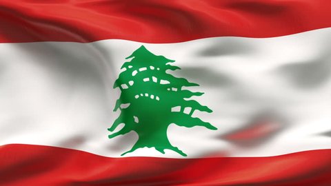 Flag Lebanon Beautiful 3d Animation Lebanon Stock Footage Video (100% ...