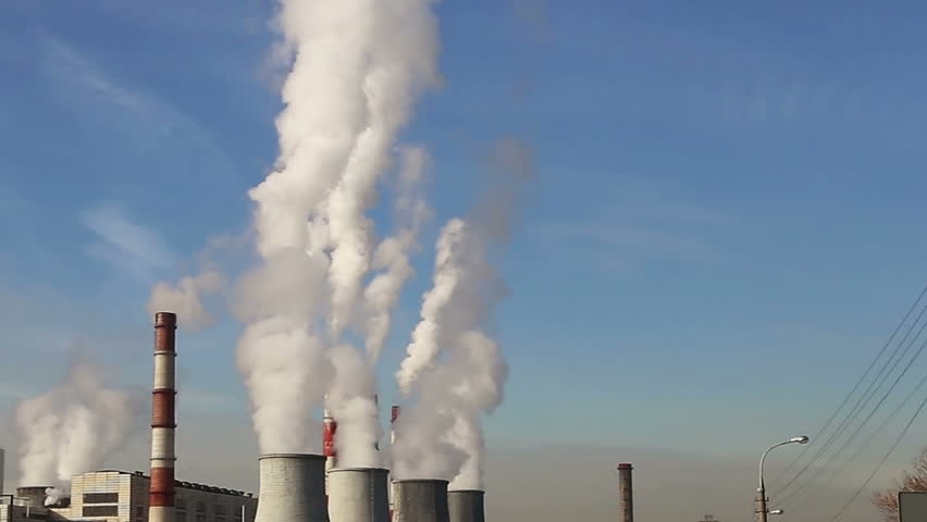 smoke stacks coal burning power plant Stock Footage Video (100% Royalty ...