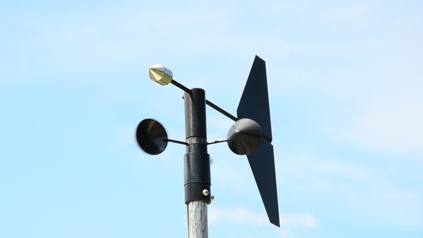 anemometer measuring wind direction speed high Stock Footage Video (100 ...