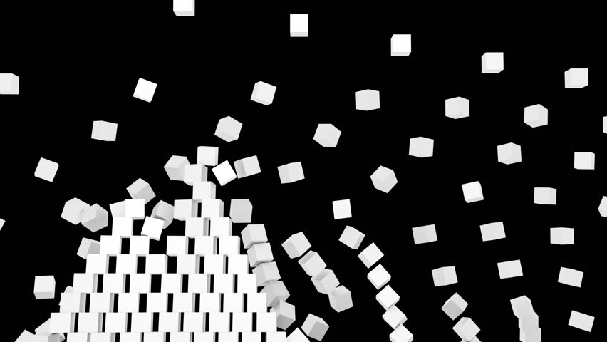 Animated Collapsing-crumbling Wall of White Stock Footage Video (100% ...