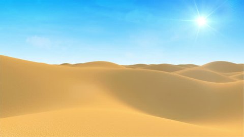 Animation Desert Sand Dunes Flight Day Stock Footage Video (100% ...