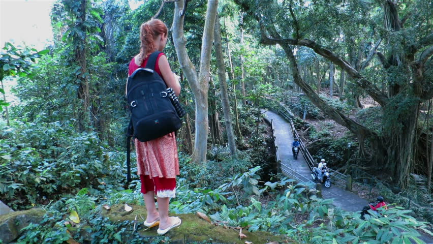 Female Tourist Photographing Native People Stock Footage Video (100% ...