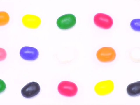 Five Jelly Beans Line On White Stock Photo 52494403 | Shutterstock