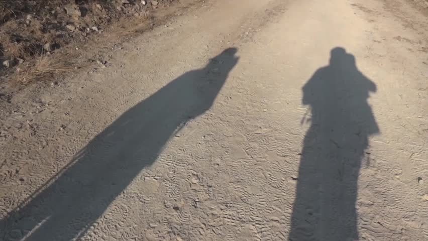 two shadows silhouettes some people who Stock Footage Video (100% ...