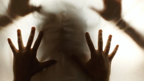 Face Young Woman Appears Shadow Behind Stock Footage Video (100% ...