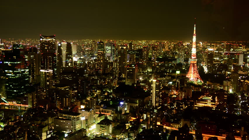 4k zoom day night timelapse tokyo Stock Footage Video (100% Royalty ...