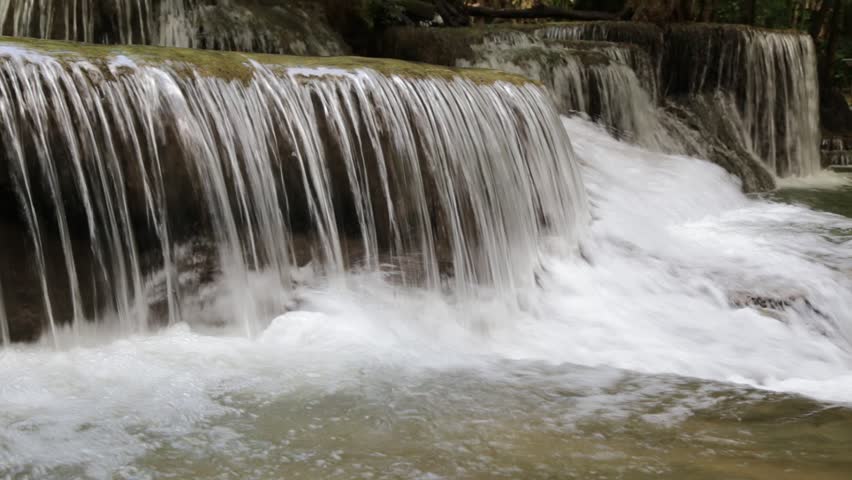 close-up water fountain stepped fall Stock Footage Video (100% Royalty ...