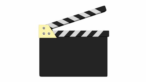 Cinema Clacket 3d Animated Icon On Stock Footage Video (100% Royalty ...