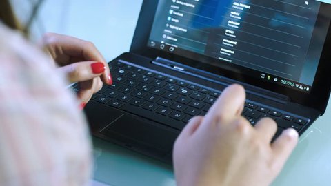 Closeup Coding On Screen Man Hands Stock Footage Video (100% Royalty ...