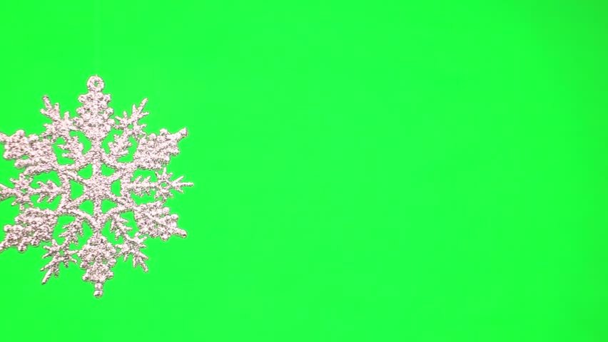 Christmas Snowflake, Green Screen Background. Stock Footage Video (100% ...