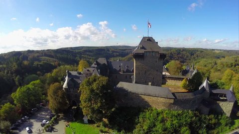 Burg Castle Solingen Germany Aerial Shot Stock Footage Video (100% ...