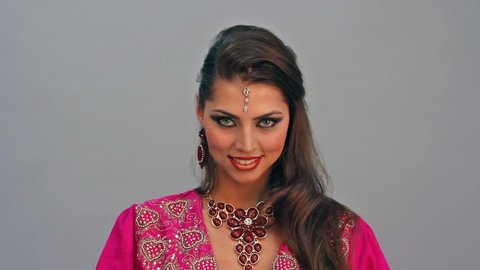 Beautiful Indian Girl Nodding Shaking Her Stock Footage Video (100% ...