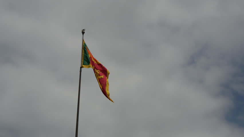 big sri lankan flag galle face Stock Footage Video (100% Royalty-free ...