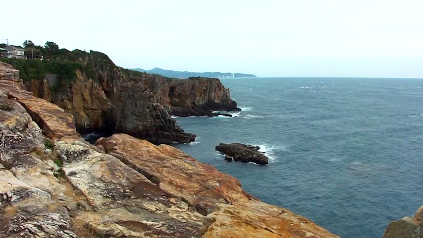 sandanbeki cliffs shirahama wakayama prefecture japan Stock Footage ...