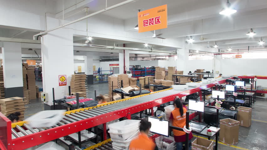 Hangzhouchinanovember 122014express Delivery Packaging Sorting Assembly ...