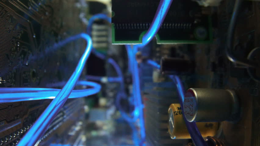 computer system unit inside passage through Stock Footage Video (100% ...