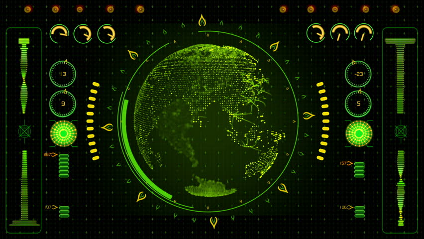 Hud and Gui Set. Futuristic Stock Footage Video (100% Royalty-free ...