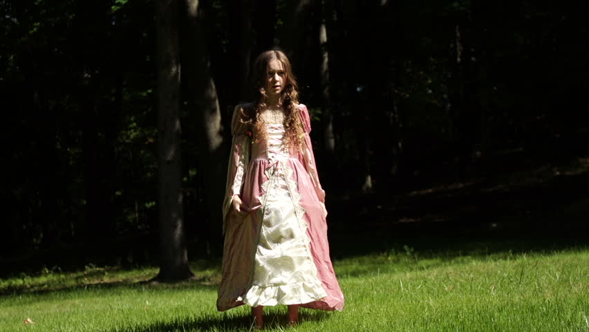A Spoiled Princess Standing Outdoors Stock Footage Video (100% Royalty ...