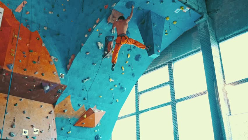 Jump of a Rock-climber in Stock Footage Video (100% Royalty-free ...