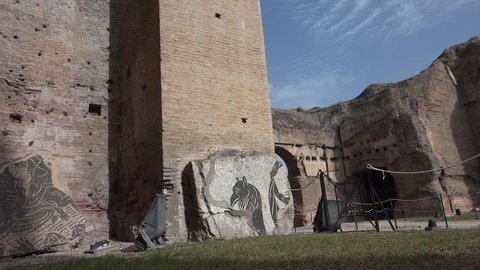 Rome Oct 2014 Palaestra Mosaic Mythical Stock Footage Video (100% ...