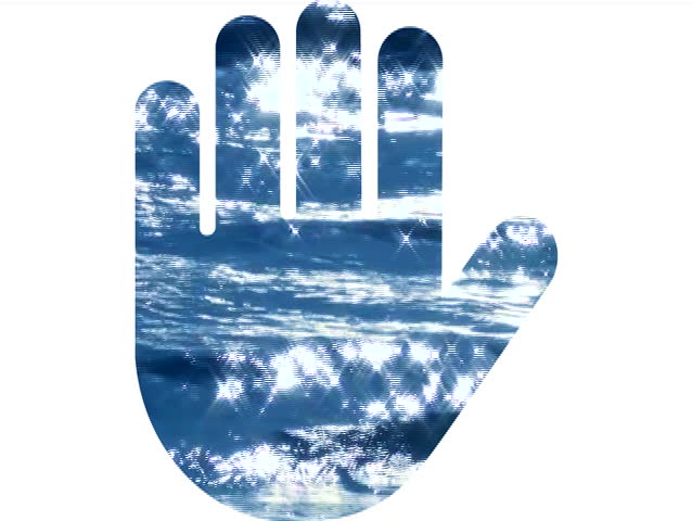 hand print symbol ocean v4 - Stock Footage Video (100% Royalty-free ...