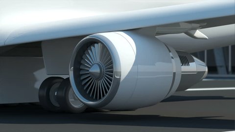 Seamless Looping Animation Airplane Turbine Engine Stock Footage Video ...