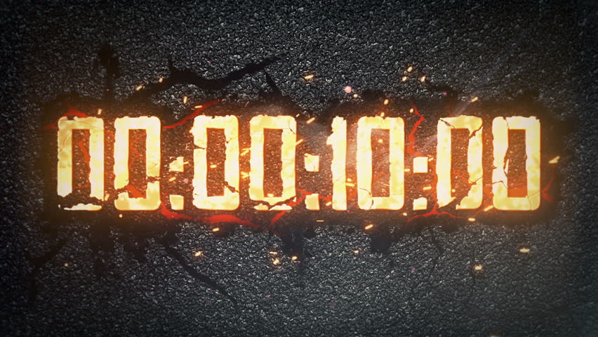 Digital Gold Countdown Clock Timer, Stock Footage Video (100% Royalty ...