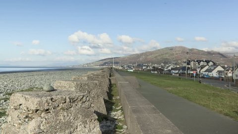 Timelapse Sea Defences Seafront Village Fairbourne Stock Footage Video ...