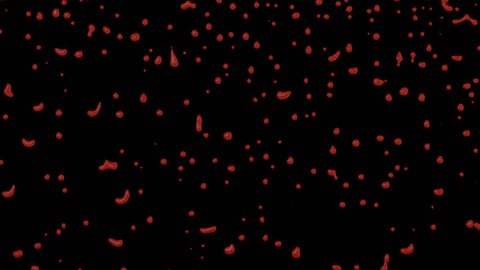 Animated Dripping Blood Droplets Slow Motion Stock Footage Video (100% ...