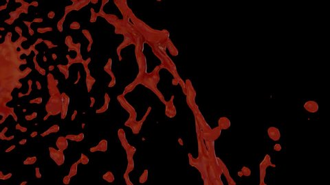 Animated Splashing Blood Transparent Background Alpha Stock Footage ...