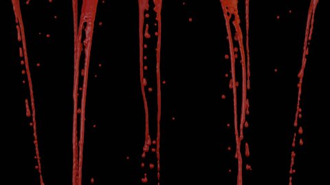 Animated Dripping Pouring Splashing Blood Slow: video de stock ...