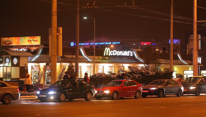 line cars fast food restaurant mcdonald's Stock Footage Video (100% ...