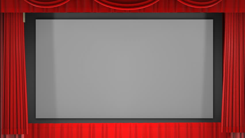 1080p video theater curtain covering movie Stock Footage Video (100% ...