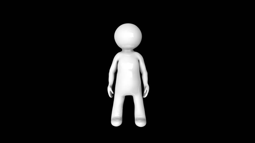 stickman waves his hand Stock Footage Video (100% Royalty-free) 8107525 ...