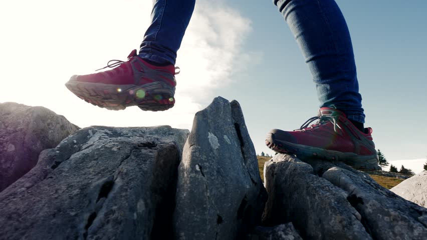 Close up of Hiker Feet Stock Footage Video (100% Royalty-free) 8111833 ...