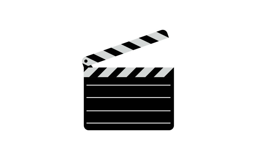 movie action clapboard animation loop + Stock Footage Video (100% ...