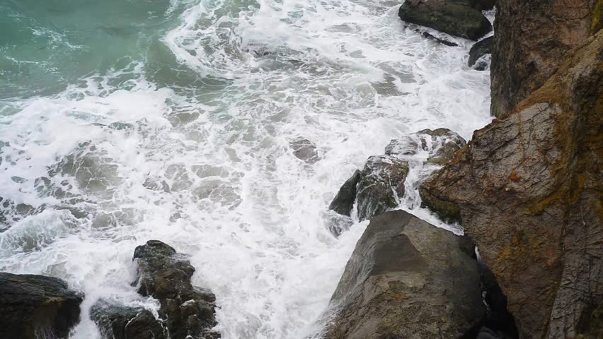 Cliff Top View Looking Down Stock Footage Video (100% Royalty-free ...